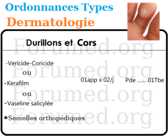 Cors et durillons Ordonnances Types – Santé Médecine